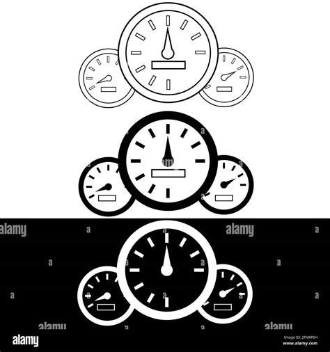 Car Instrument Panel Sign Dashboard Icon Dashboard Linear Sign Speedometer Logo Flat Style