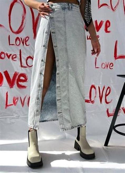 Спідниця джинсова максі — ціна 680 грн у каталозі Довгі спідниці Купити жіночі речі за доступною