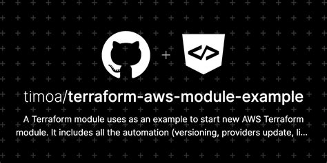 Github Timoaterraform Aws Module Example A Terraform Module Uses As