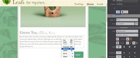 Editing Text Elements Header CoffeeCup Software