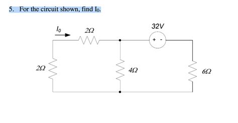Solved For The Circuit Shown Find I0