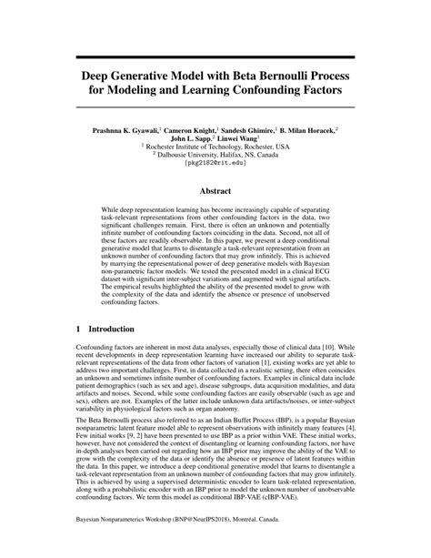 Pdf Deep Generative Model With Beta Bernoulli Process For Modeling