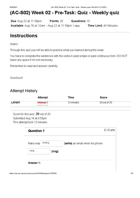 Ac S02 Week 02 Pre Task Quiz Weekly Quiz Ingles Iv 11287 Compress AC S02 Week 02 Pre Task