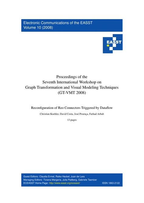Pdf Reconfiguration Of Reo Connectors Triggered By Dataflow