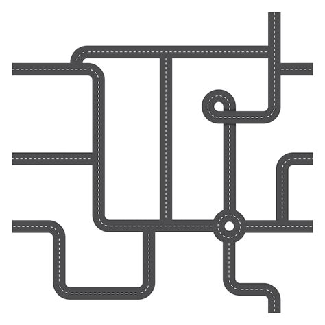 Premium Vector Road Scheme City Route Navigation Town Map