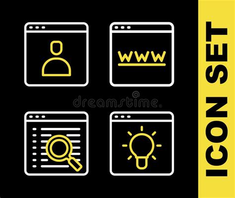 Set Line Browser Window Search Engine And Create Account Screen Icon