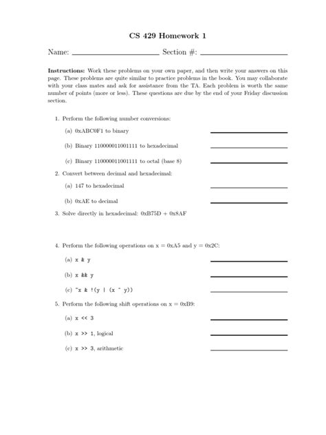 homework computer pdf