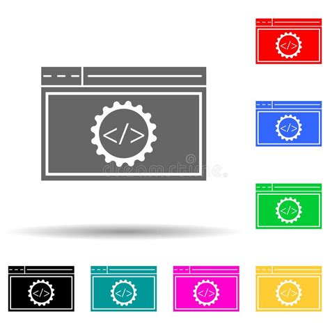 Code Optimization Multi Color Style Icon Simple Glyph Flat Vector Of Web Development Icons For