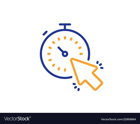 Timer Line Icon Time Or Clock Sign Royalty Free Vector Image