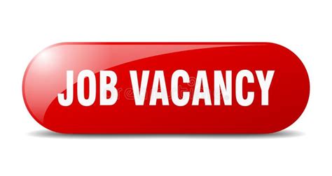 Job Vacancy Button Key Sign Push Button Set Stock Vector