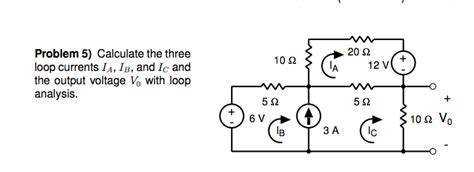 solved calculate the three loop currents ia ib and ic a