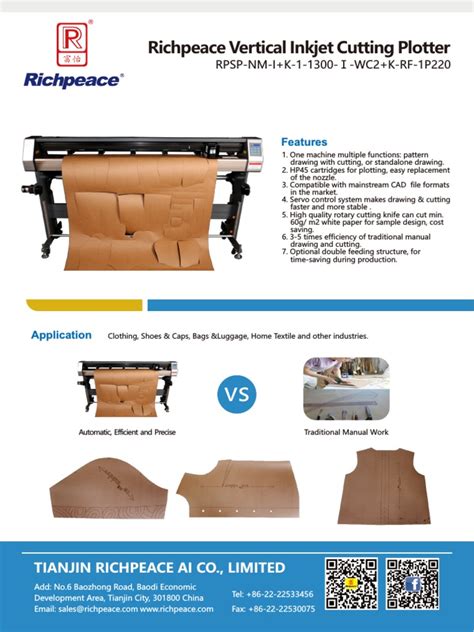 Catalog Richpeace Vertical Cutting Plotter Pdf Equipment