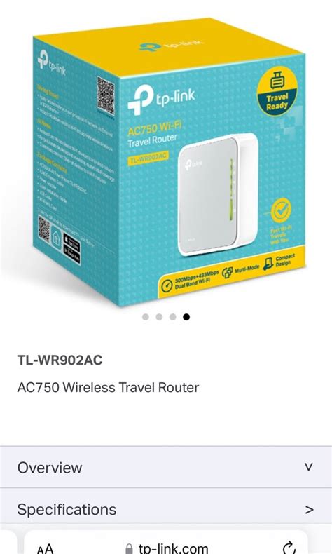 Tp Link Travel Router Ac Wi Fi Computers Tech Office Business Technology On Carousell