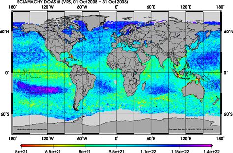 Global Map Of The Depth Integrated Scalar Irradiance E Unc 0 At