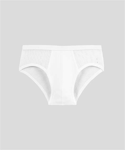Cotton Mesh Y Front Briefs White Ron Dorff