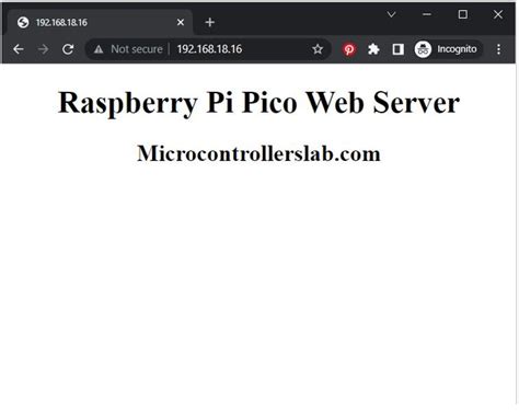 Interface Esp Wifi Module With Raspberry Pi Pico Web Server
