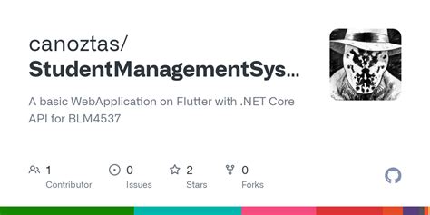 GitHub Canoztas StudentManagementSystemWeb A Basic WebApplication On Flutter With NET Core