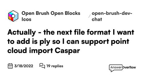 Actually The Next File Format I Want To Add Is Ply So I Can Support Point Cloud Import