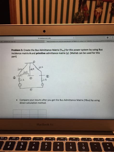 Solved Problem 5 Create The Bus Admittance Matrix Ybus