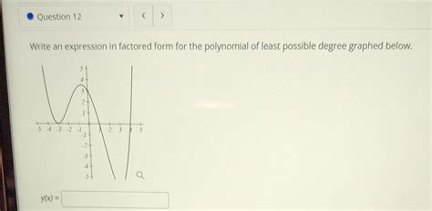 Solved Write An Expression In Factored Form For The