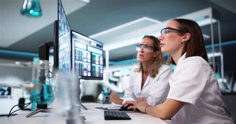 Cutting Edge Computer Innovation In Research Lab Stock Image Image Of