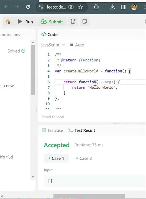 Day 0130 Javascript Question Leetcode 2667 Create Hello World Shorts