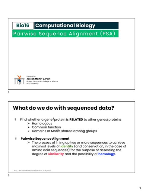 Lo5 Pairwise Sequence Alignment Pdf Sequence Alignment Health