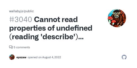 Cannot Read Properties Of Undefined Reading Describe Mocha