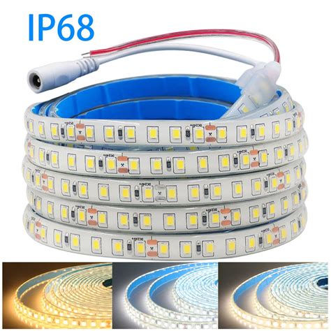 Водонепроницаемая светодиодная лента IP68, 2835, 12 В, 24 В | AliExpress