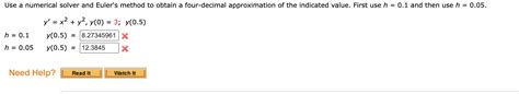 solved use a numerical solver and euler s method to obtain a