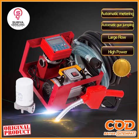 Jual Pompa Transfer Bbm Minyak Solar Premium Air Dengan Digital Flow Meter Minyak Shopee Indonesia