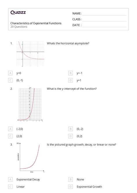 50 Derivatives Of Exponential Functions Worksheets For 9th Year On Quizizz Free And Printable