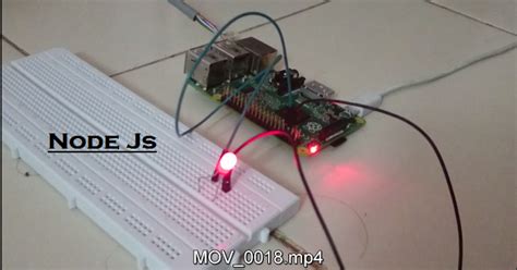 raspberry pi 3 simple led blinking program using node js