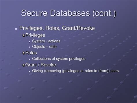 Ppt Database System Security Powerpoint Presentation Free Download