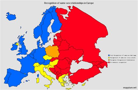 Same Sex Marriage In Europe Maps On The Web
