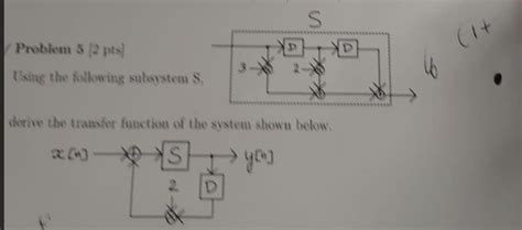 Solved S Problem Pts Using The Following Subsystem Chegg
