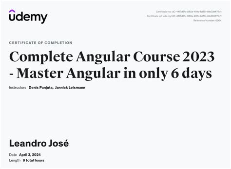 just finished the course complete angular course 2023 master angular