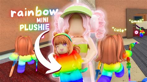 I Became A Rainbow Mini Plushie In Mm2 Youtube