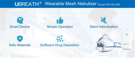 Ubreath ® Wearable Mesh Nebulizer Ns180 Ns280