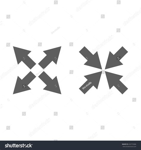 Maximize Minimize Icon Set Stock Vector Royalty Free Shutterstock