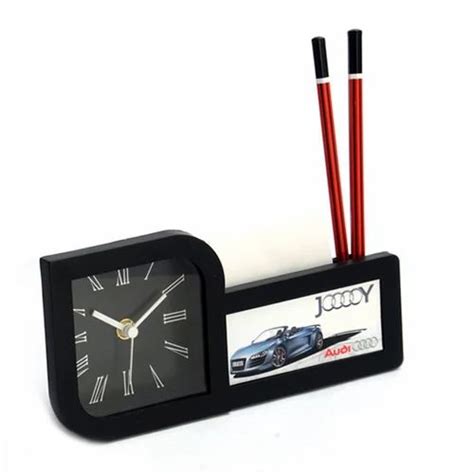 Analog Black TABLE CLOCK WITH PAD AND PEN HOLDER For Office At 175 Piece In Noida