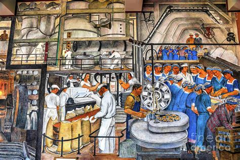 Industries Of California 1930s Coit Tower San Francisco Wpa Mural