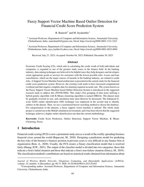 Pdf Fuzzy Support Vector Machine Based Outlier Detection For