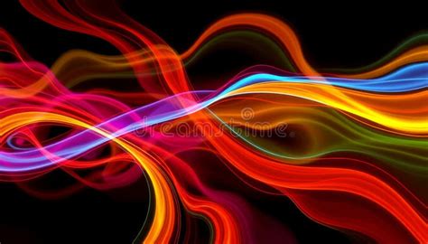 Abstract Flowing Wave Design In Vibrant Colors Dynamic And Modern Art