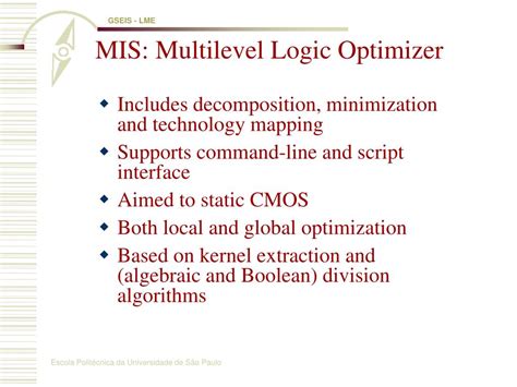 Ppt Logic Synthesis In Ic Design And Associated Tools The Mis Tool Powerpoint Presentation