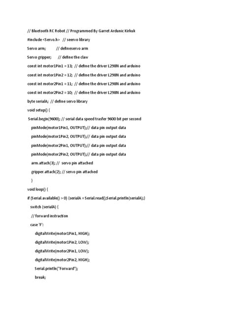 Bluetooth Rc Robot Download Free Pdf Arduino Manufactured Goods