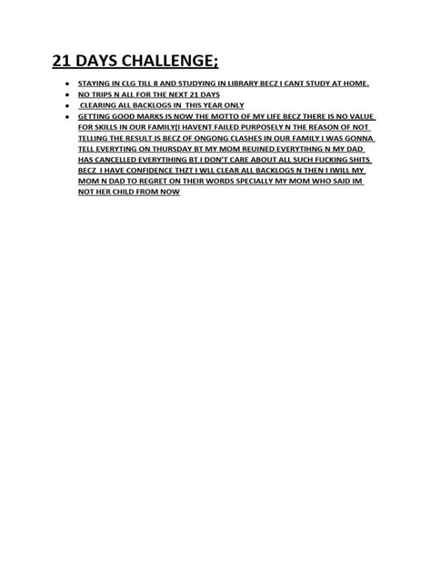 21 Days Challenge Pdf