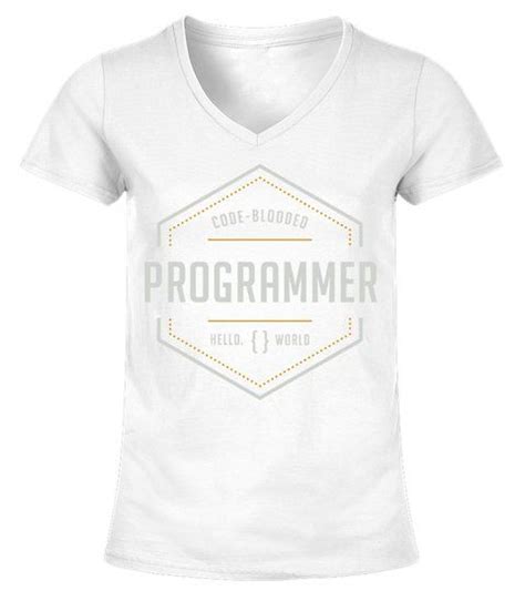 CODE BLOODED PROGRAMMER V Neck T Shirt Woman Shirts TShirts Science Tshirts T Shirt Shirts