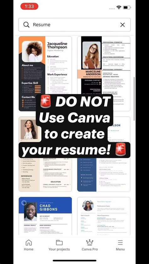 🚨 Do Not Use Canva To Create Your Resume 🚨 Digital Marketing