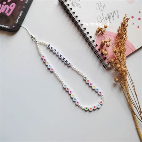 Jual Phone Strap Gantungan Handphone Aksesoris Handphone Custom Nama Shopee Indonesia